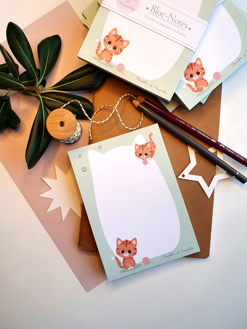 Bloc-notes A6 Chat Bloc-notes mignon Notepad Kawaii | Etsy