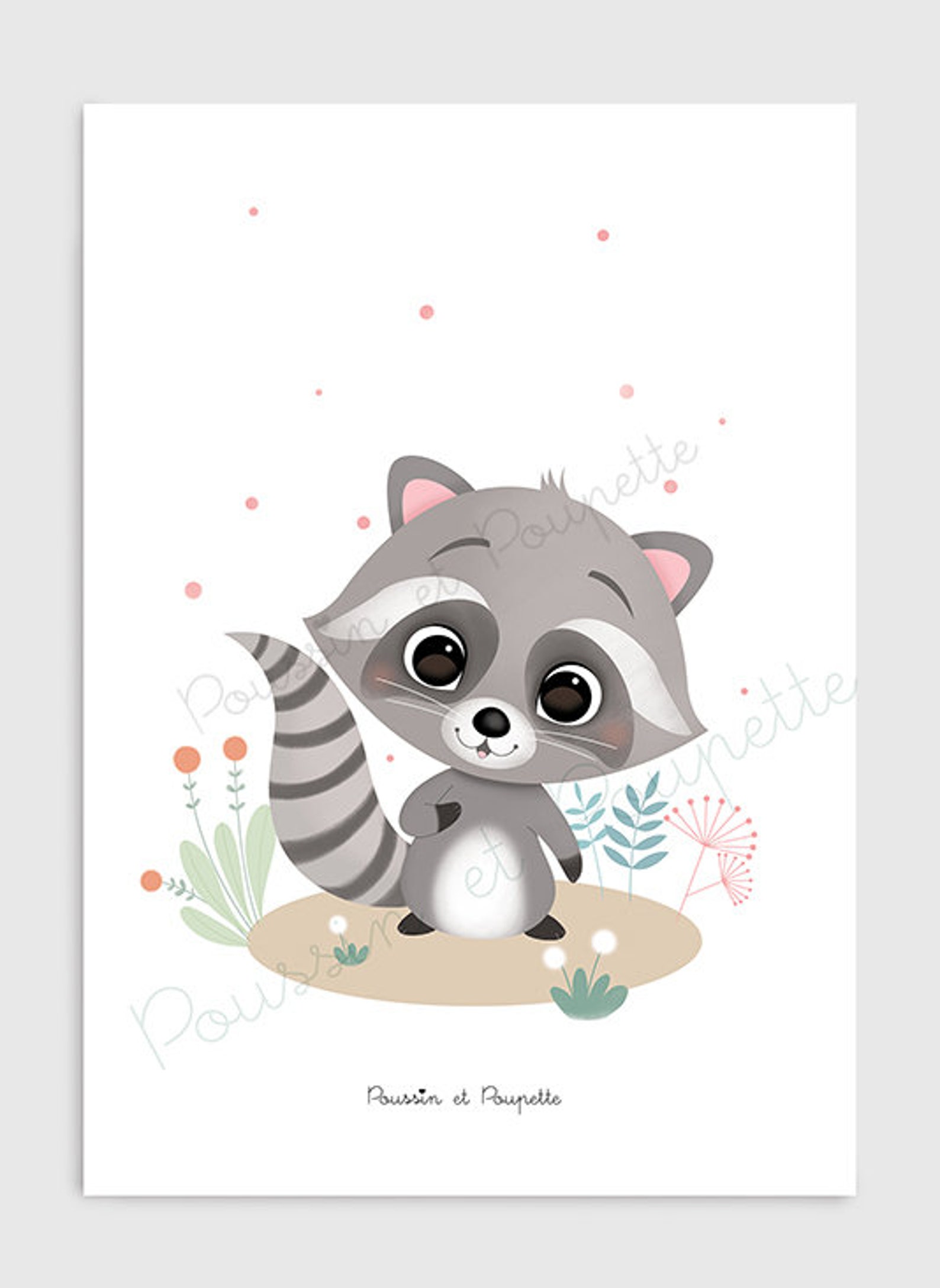 Affiche raton laveurAffiche chambre bébéAffiche - Etsy France