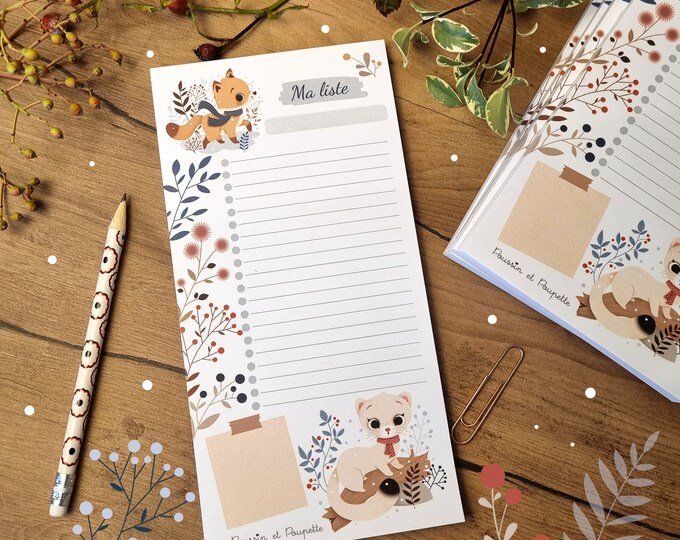 To Do List Winter, Winter Lined Notepad, to Do List Notepad, Kawaii ...