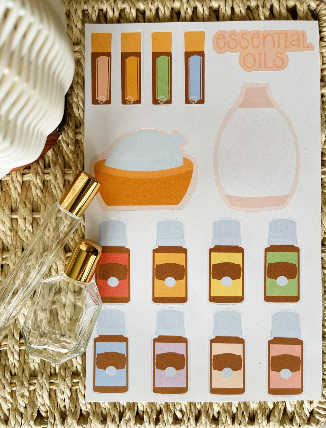 Essential Oil Sticker Pack - Etsy
