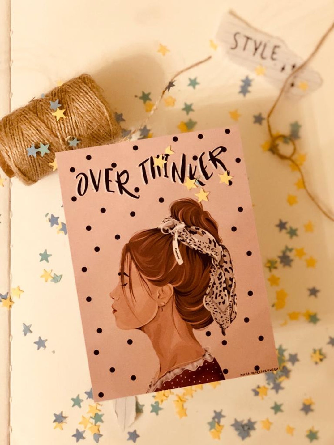 Over Thinker Print - Etsy