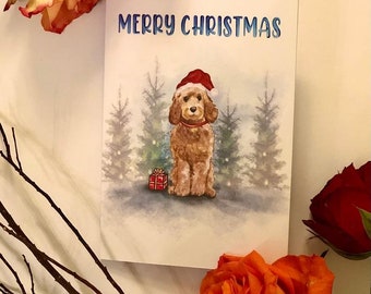 Cockapoo Christmas Card - Etsy