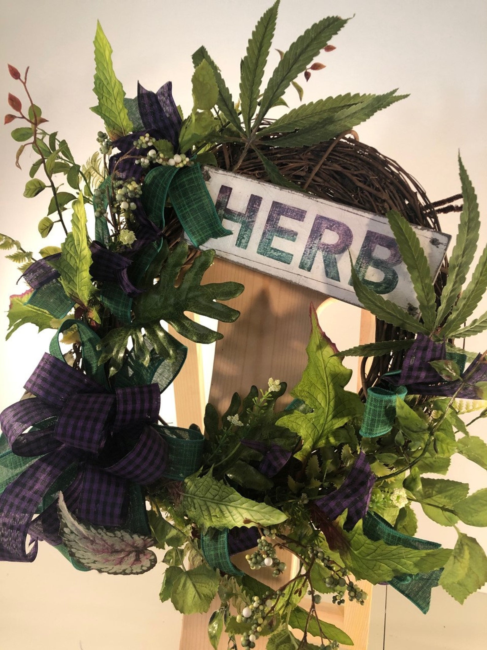 Marijuana Wreath for Front Door, 420 Wreath for Front Door - Etsy