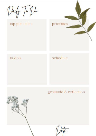 Printable Organizational Sheets - Etsy