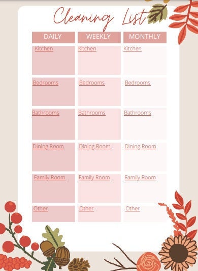 Printable Organizational Sheets - Etsy