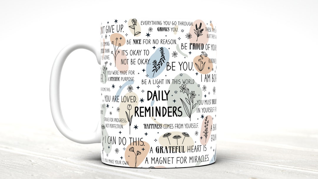 Daily Reminder Mug, Born Winner Affirmation Mug, Self Love Mug ...
