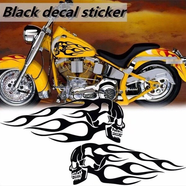 Motorcycle Skull Decals Gas Tank - Etsy
