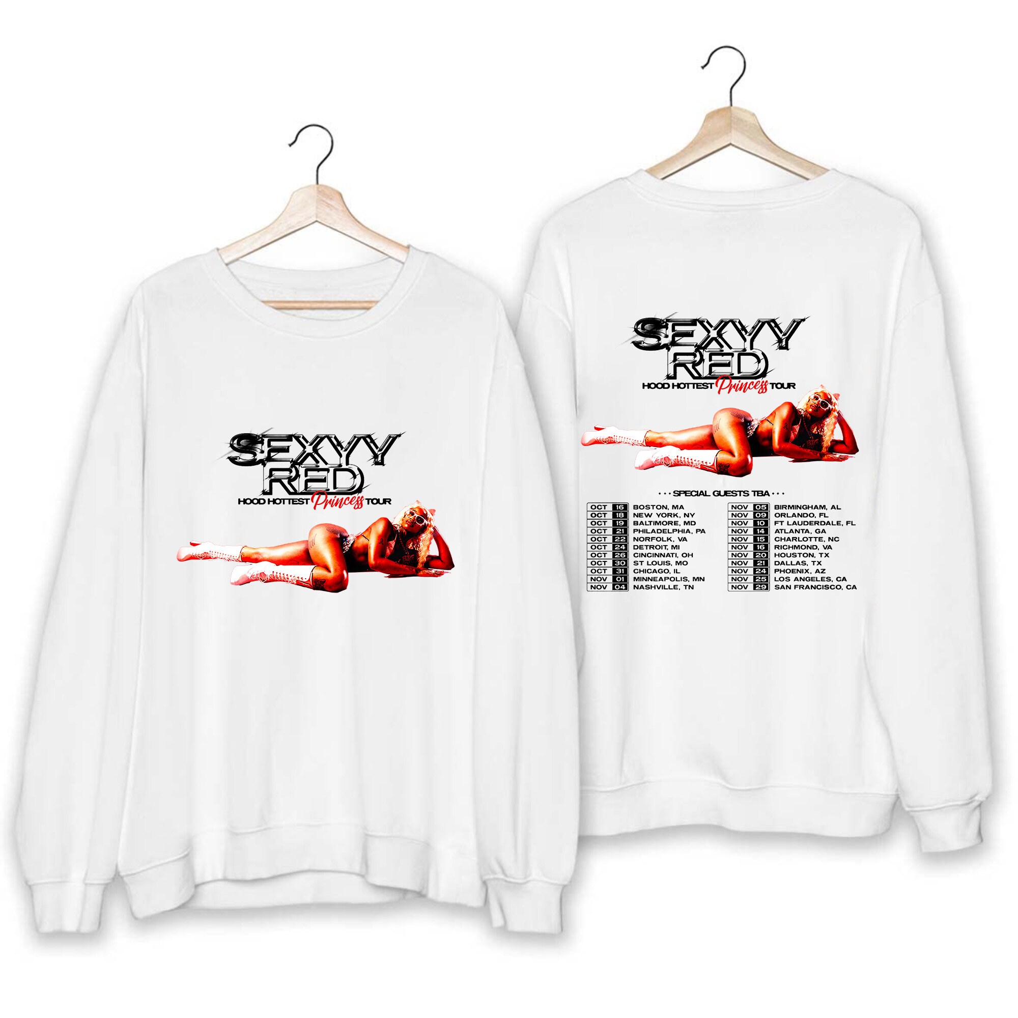 Sexyy Red Hood Hottest Princess Tour 2023 Shirt, Rapper Sexyy Red Shirt ...