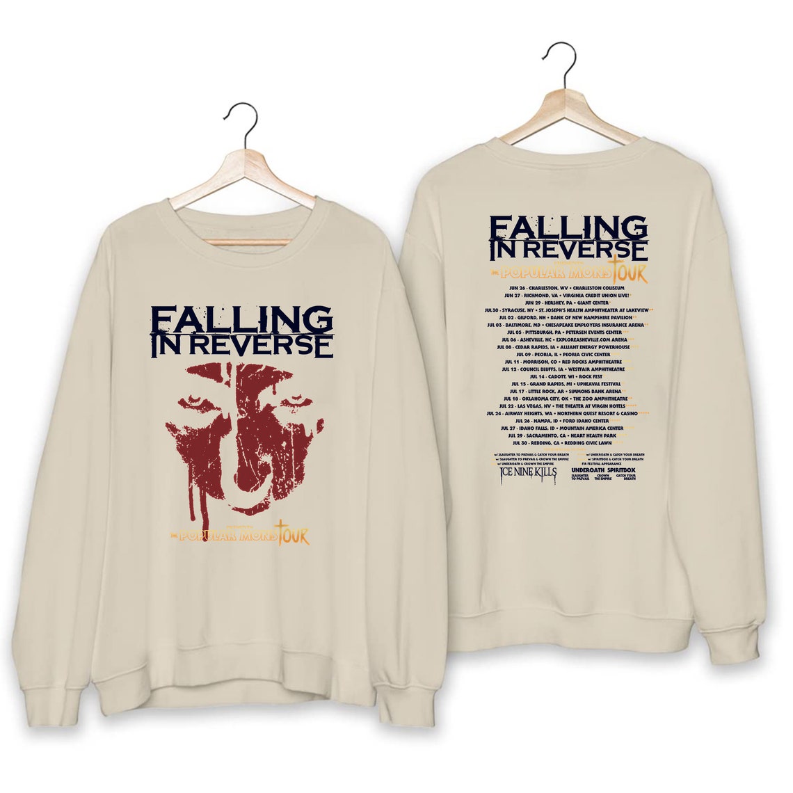 The Popular Monstour Tour Png for Fan Falling in Reverse Band - Etsy