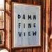 Damn Fine View – Handmade Large Denim Fabric Wall Banner - Etsy