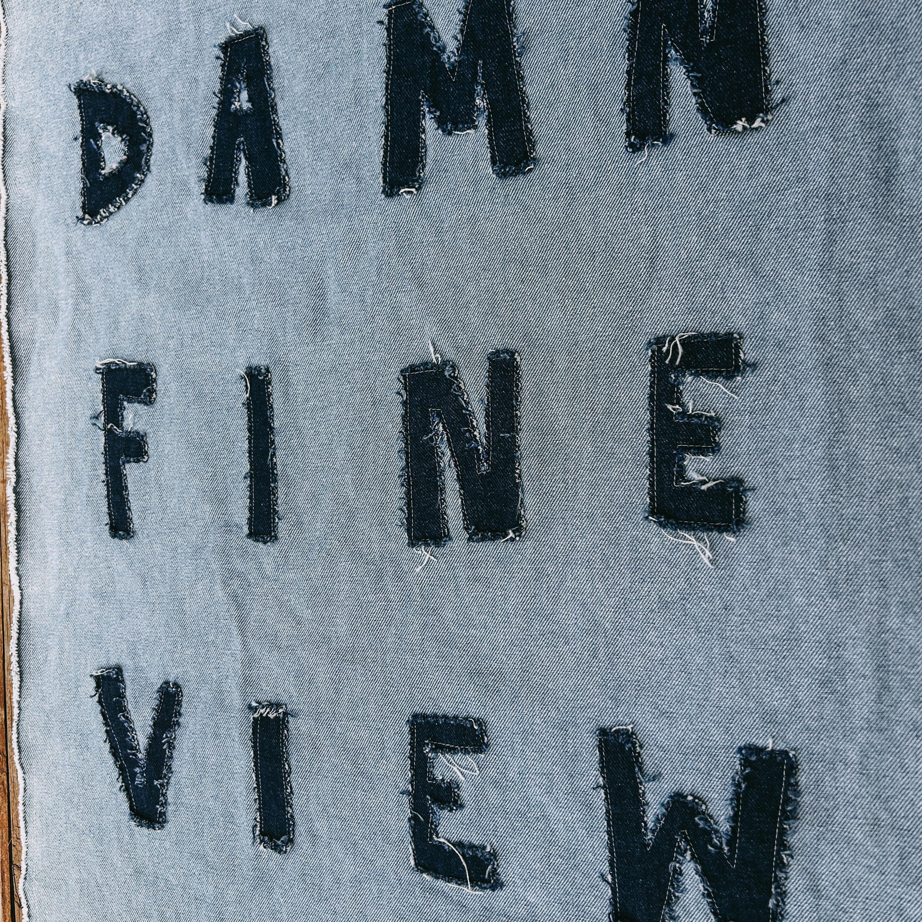 Damn Fine View – Handmade Large Denim Fabric Wall Banner - Etsy