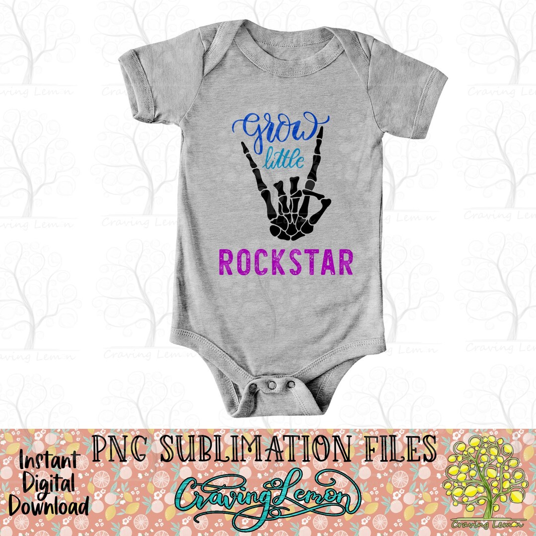 Grow Little Rockstar | NICU Baby PNG | High Resolution Sublimation ...