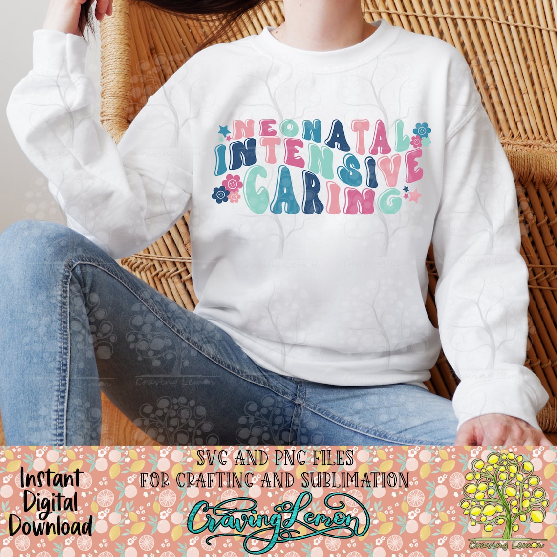 Neonatal Intensive Caring SVG and PNG for Sublimation Clip - Etsy