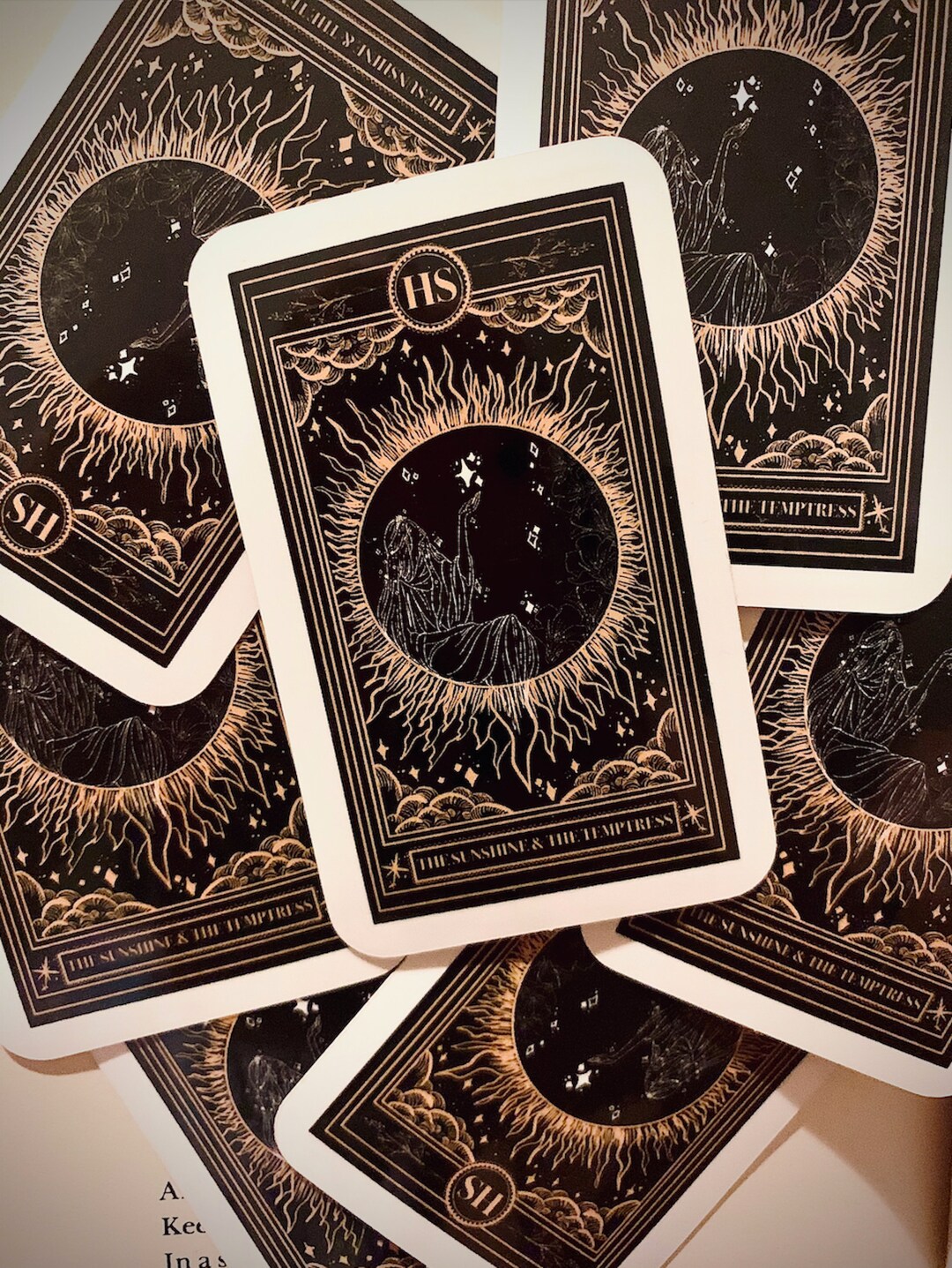 Fine Line Tarot Card Sticker - Etsy