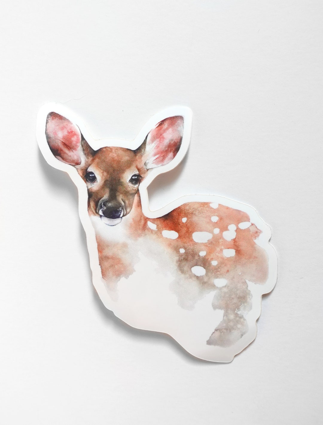 White-tailed Deer Fawn Vinyl Sticker - Etsy