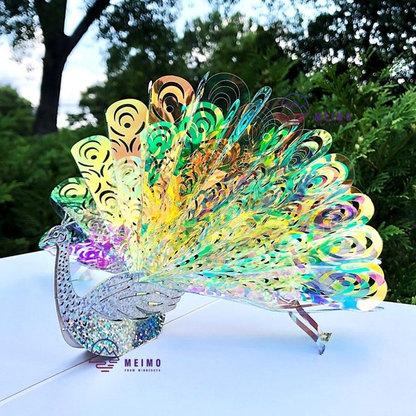 Peacock Pop up Card - Etsy