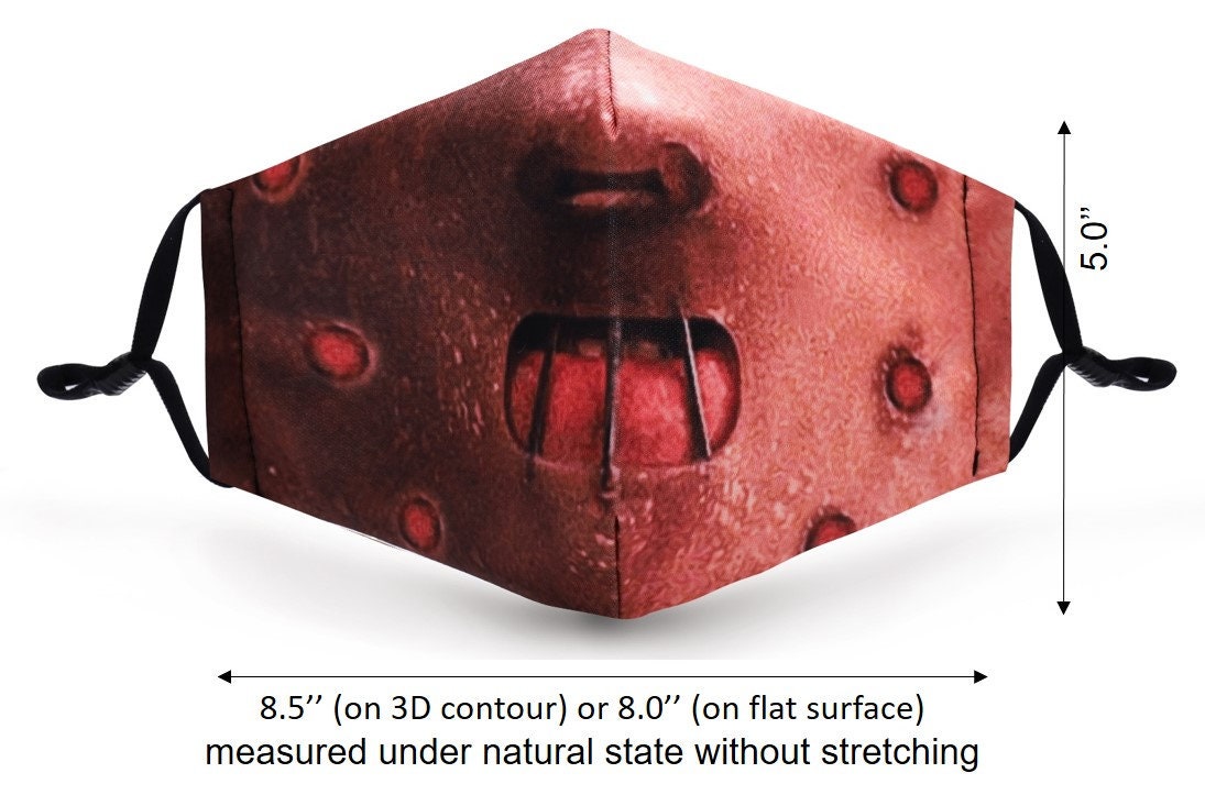 Hannibal Lecter Face Mask Halloween Costume With Filter Pocket | Etsy