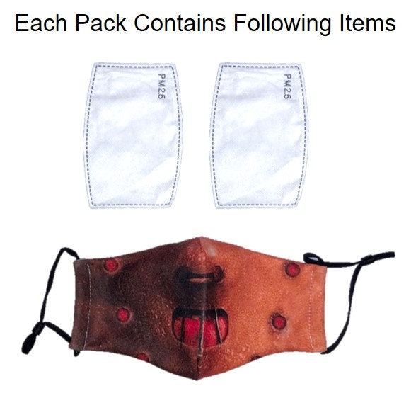 Hannibal Lecter Face Mask Halloween Costume With Filter Pocket | Etsy