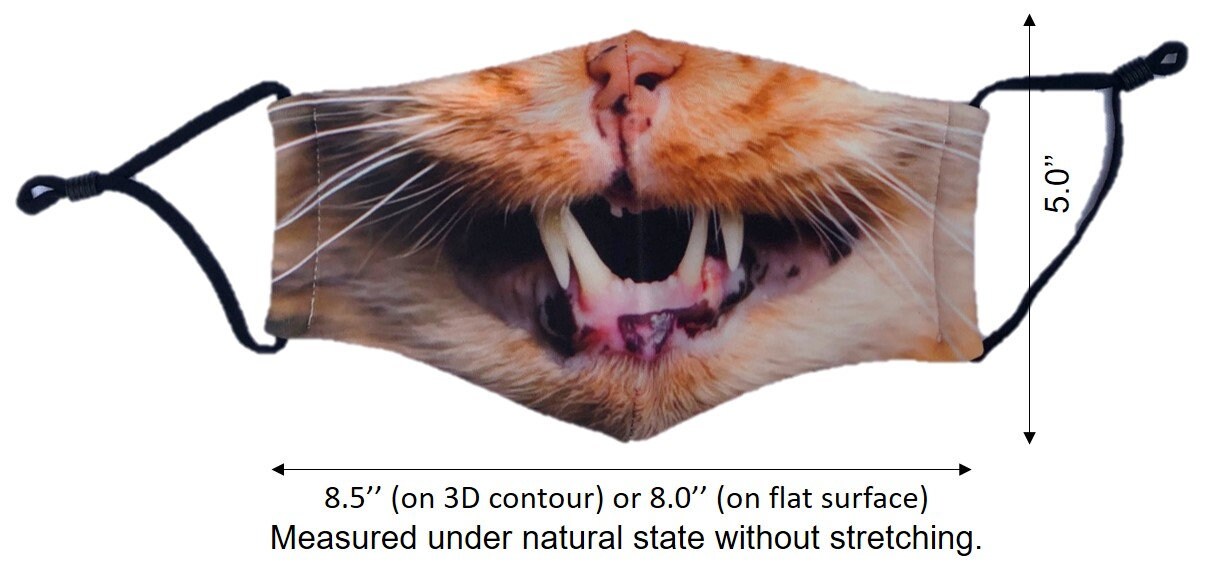 Angry Kitty Cat Face Mask Halloween Costume Mouth Teeth Filter | Etsy