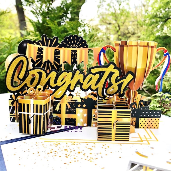 3d Congratulations Card - Etsy