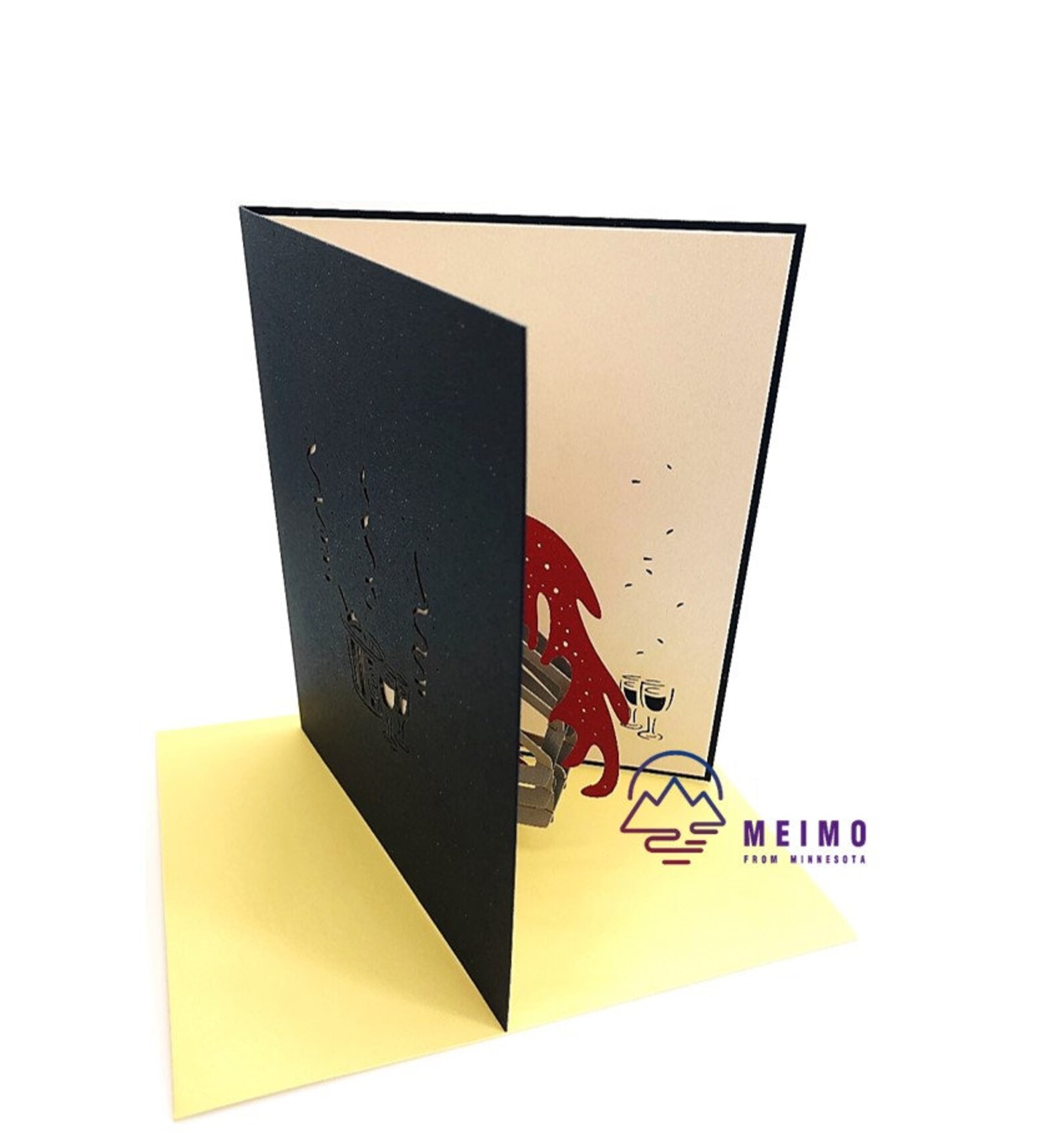 Handmade 3D Pop up Wine Card: Celebration Greeting - Etsy