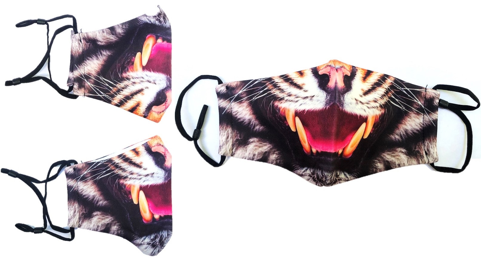 Tiger Face Mask Halloween Costume Open Mouth Teeth Filter | Etsy