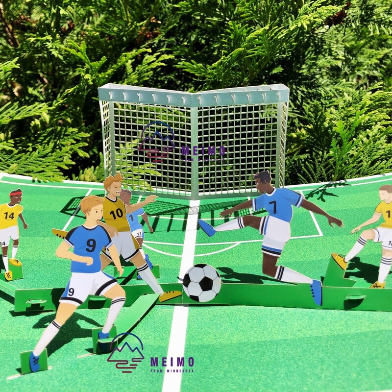 Soccer 3d Card - Etsy