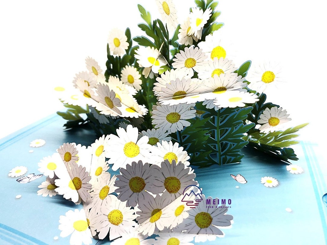 3D Pop up Card Greeting Card Daisy Flower Floral Birthday, Mom Mother’s ...
