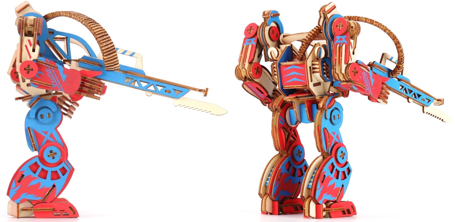 3D Wood Wooden Jigsaw Puzzle Robot Model DIY Kit Educational - Etsy