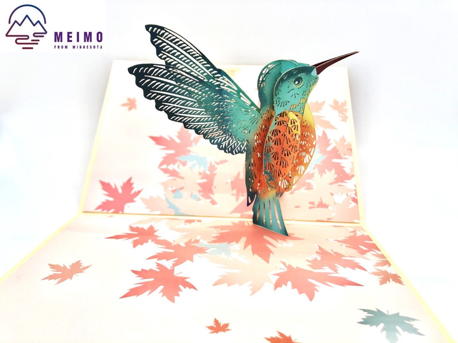 3D Pop up Card Hummingbird Bird Greeting Card Handmade - Etsy