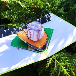 3D Pop up Greeting Card Baseball Birthday School Team Boys Girls Sports ...