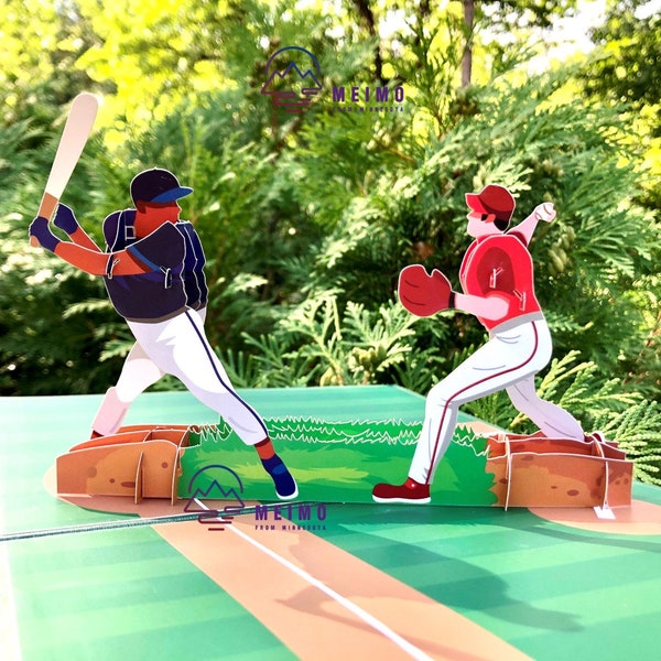 Baseball Pop up Card - Etsy