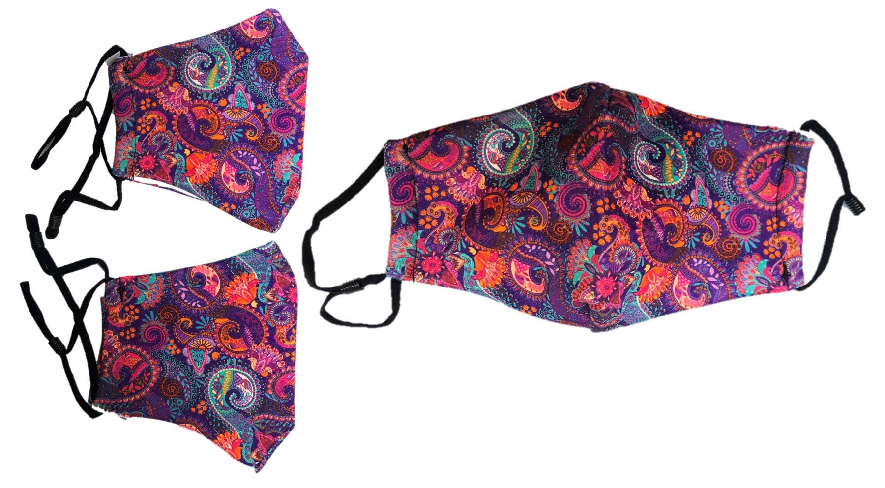 Fashion Paisley Pattern Face Mask Cover Reusable Washable 3 | Etsy