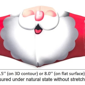 Santa Face Mask Halloween Costume Christmas Filter Pocket 2 Filters ...