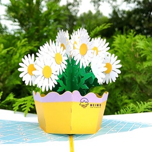 3D Pop up Greeting Card Flower Floral Daisy Birthday Thank You Mom ...