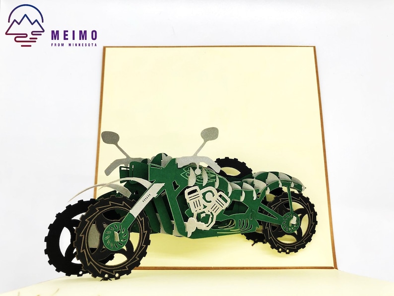 Handmade 3D Pop up Greeting Card Motorcycle Motorbike - Etsy