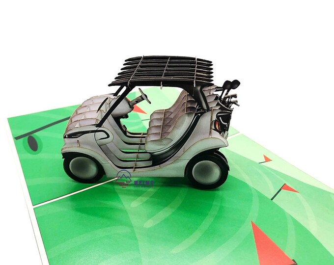 3D Golf Cart Box Card - Etsy