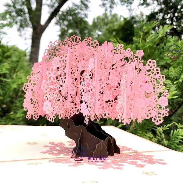 Cherry Blossom Tree Pop up Card - Etsy