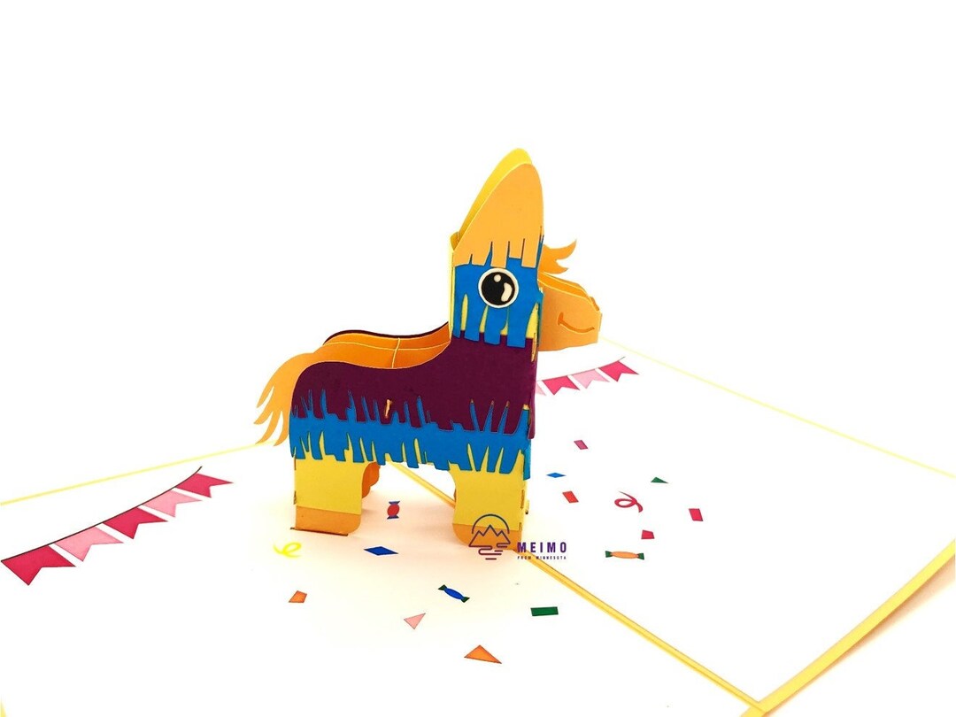 3D Pop up Greeting Card Pinata Handmade Birthday Thank You Children ...