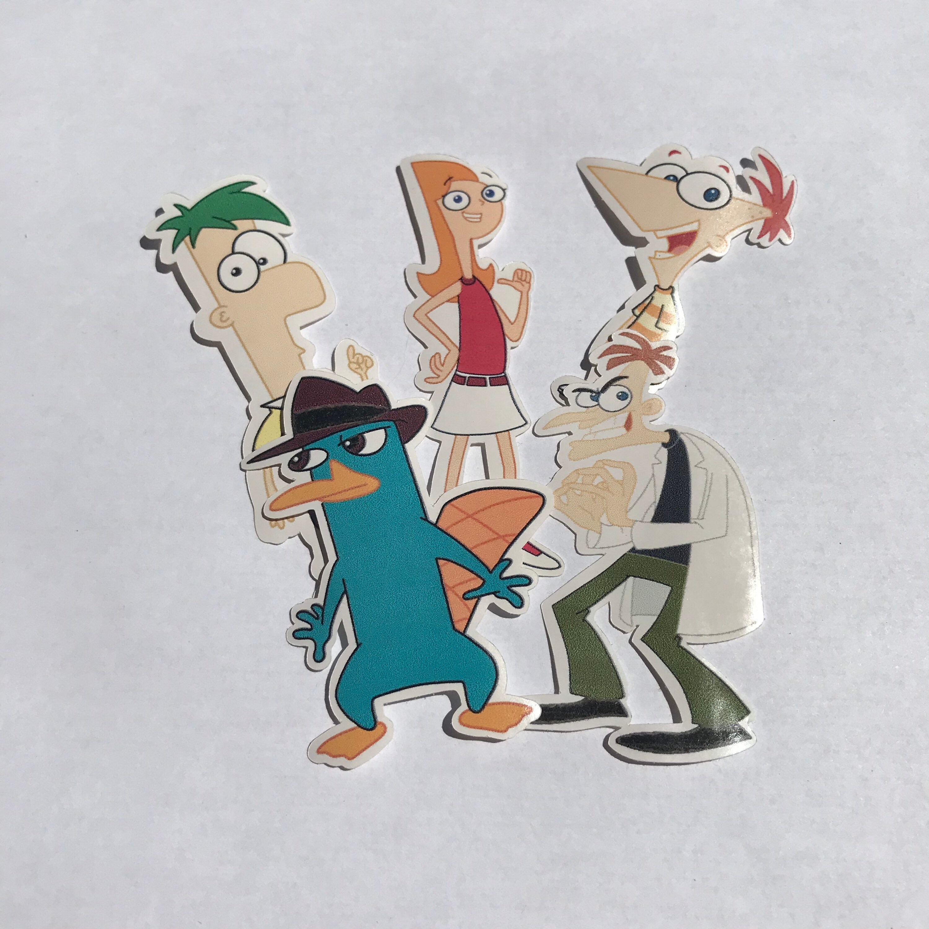 Set of 5 Phineas and Ferb Inspired Stickers | Etsy