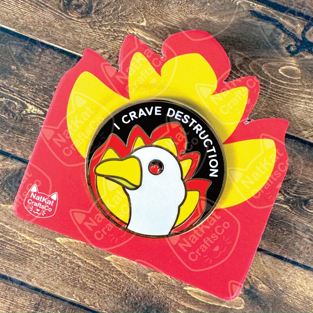 Anarchist Goose Enamel Pin: I Crave Destruction - Etsy