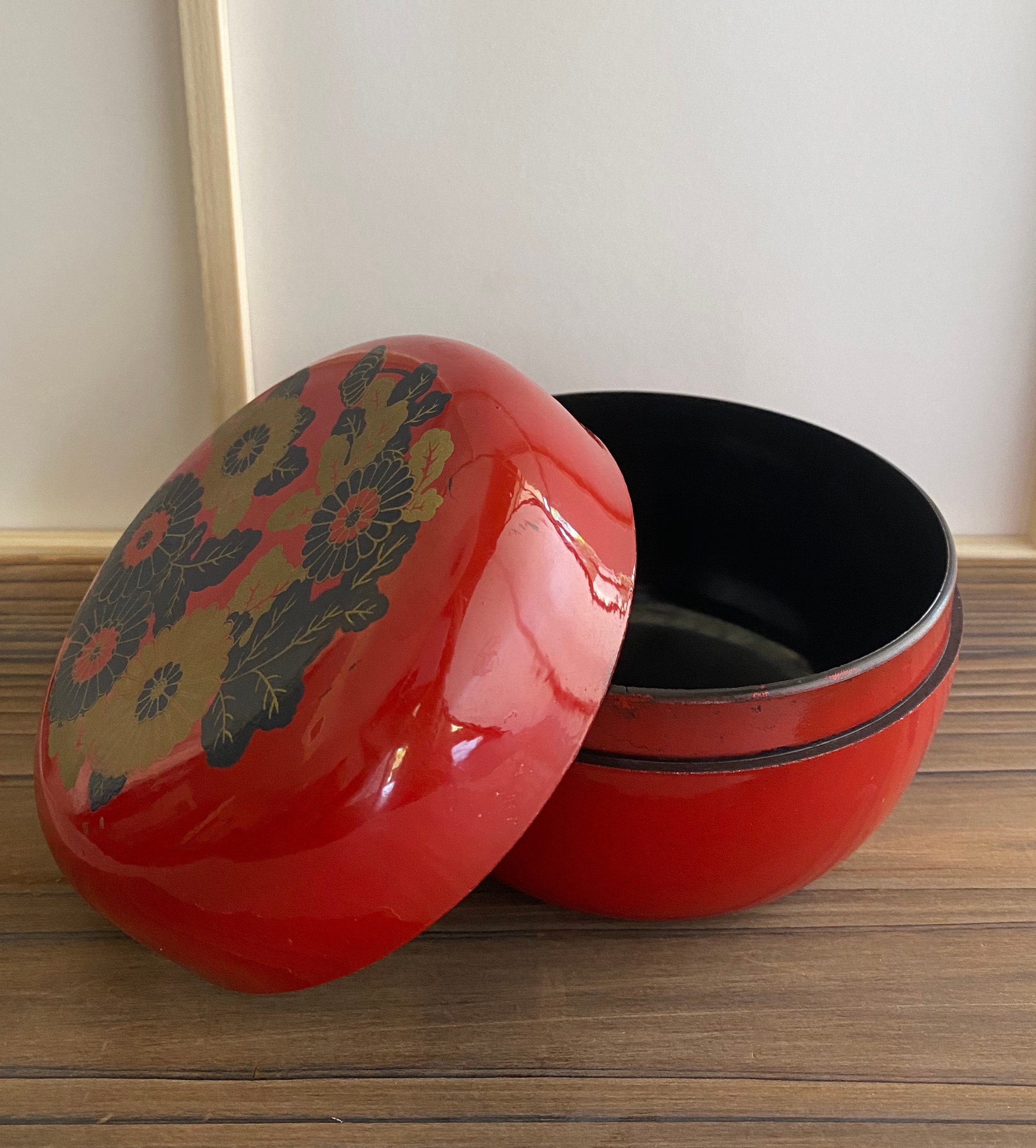 Red Japanese Lacquerware Bento Box - Etsy