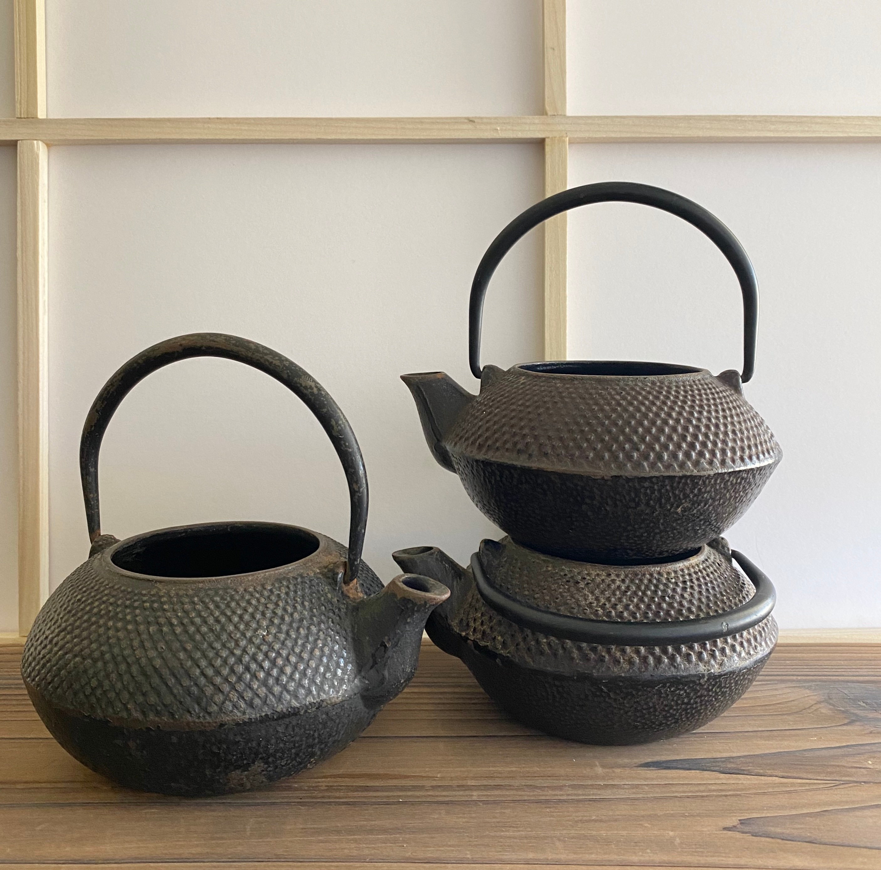 Tetsubin Cast Iron Hobnail Teapot Vintage Japan Missing Lid - Etsy