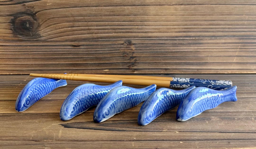 Set of 5 Vintage Japanese Fish Shaped Hashioki Chopstick Rests - Etsy