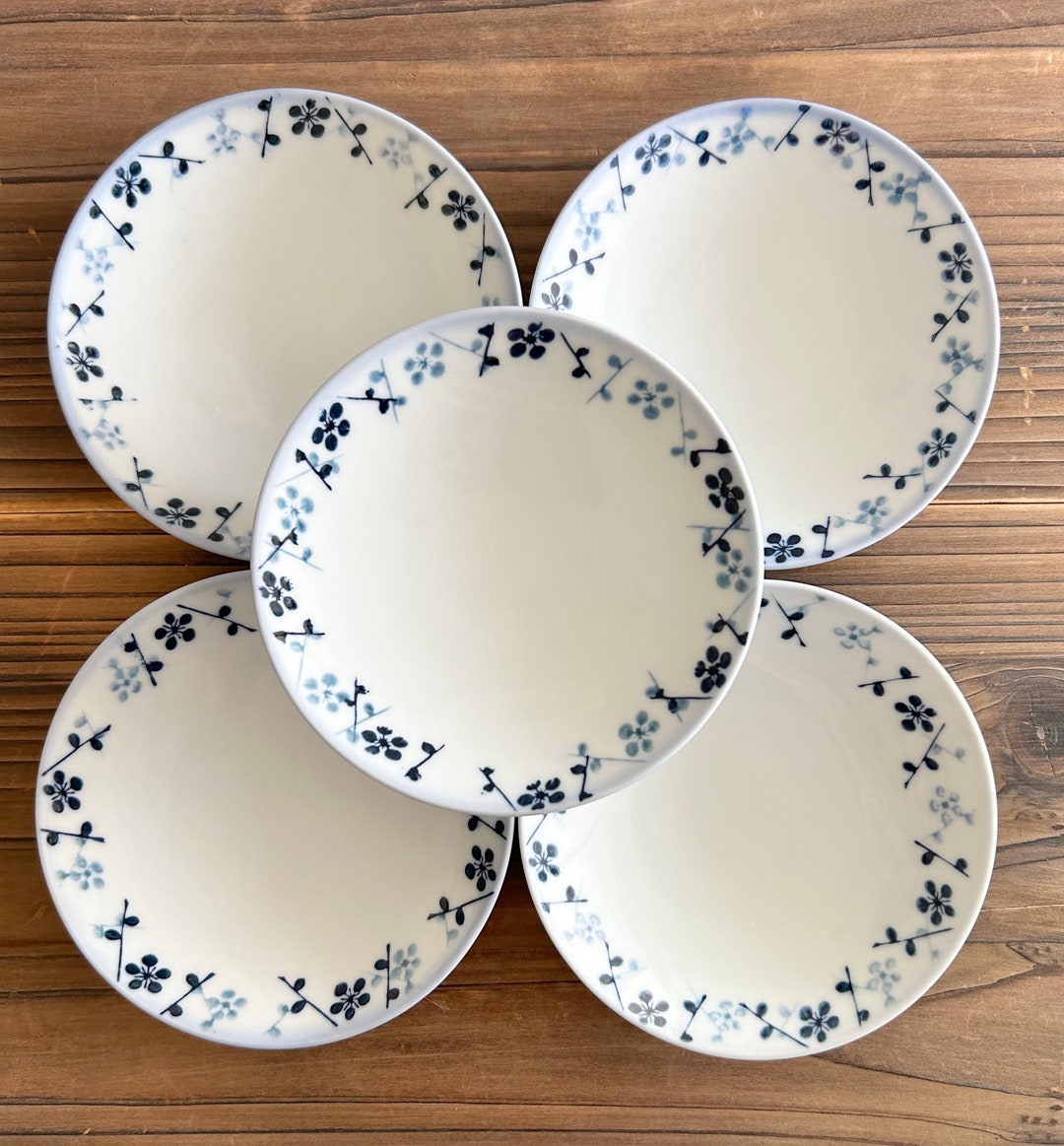 Vintage Japanese Small Plates Set of 5 - Etsy