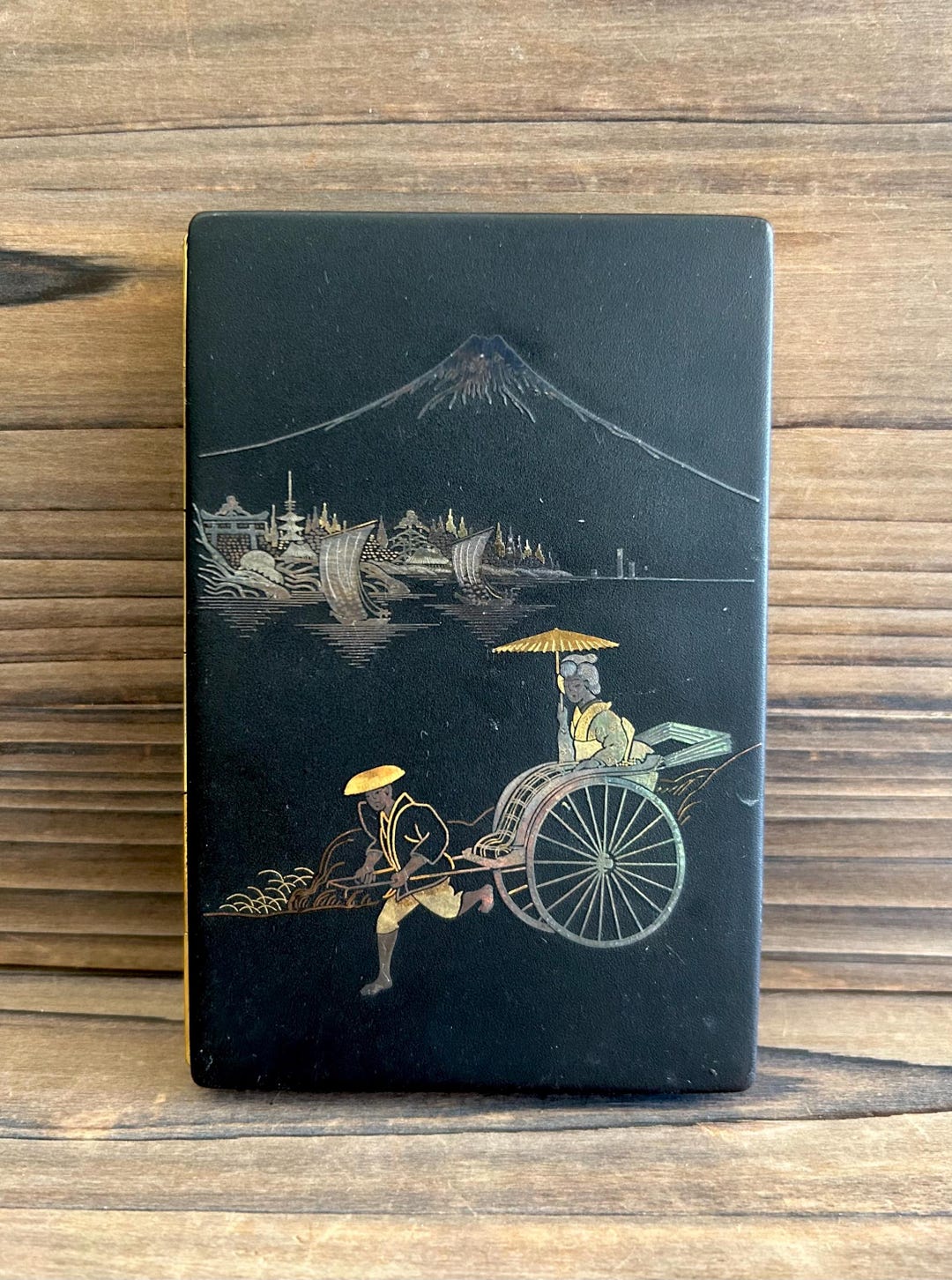 Japanese Amita Mixed Metal Damascene Cigarette Case - Etsy