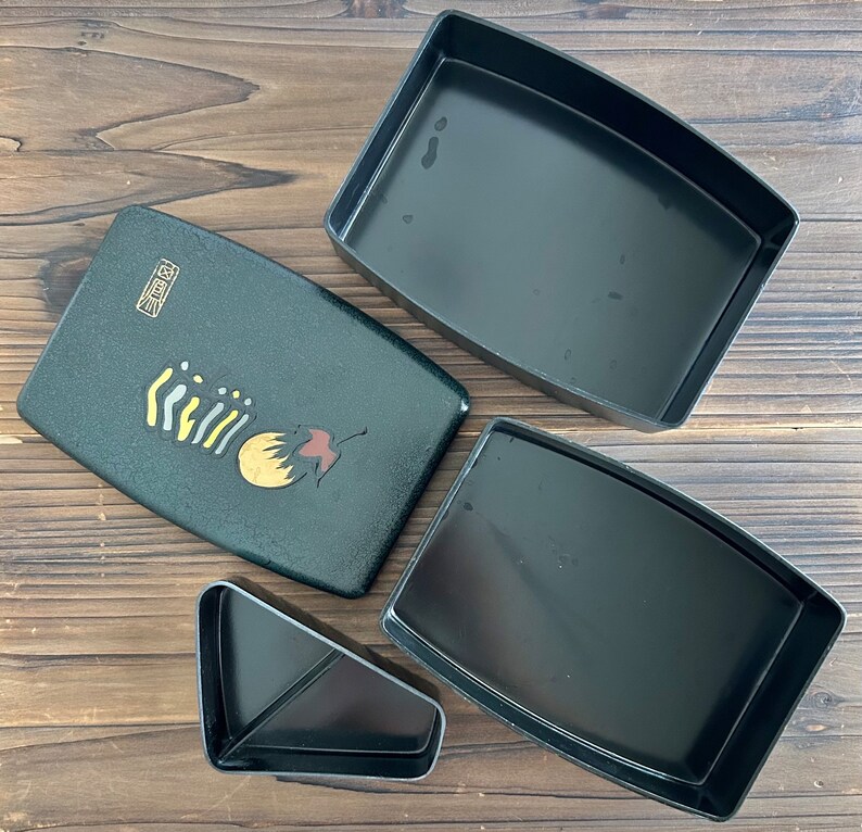 Vintage Japanese Stacking Bento Box - Etsy