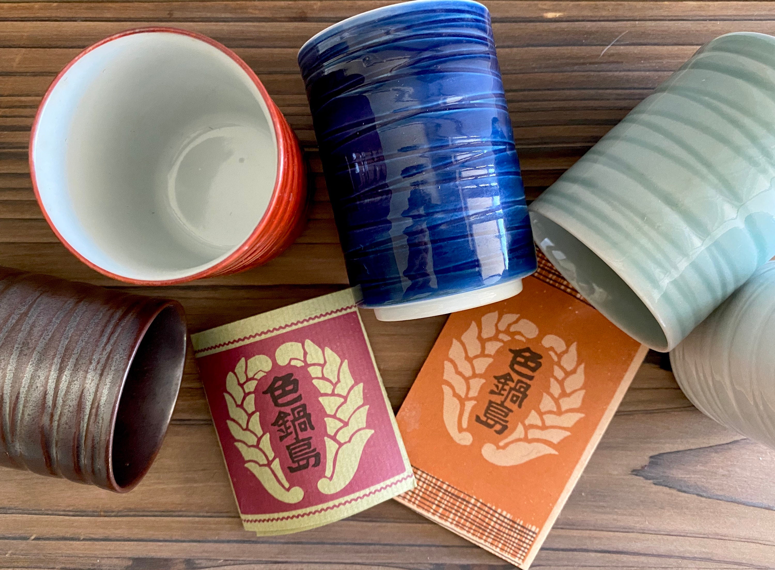 Imari Nabeshima Japan Pottery Tea Cup Set With Wooden Box Set - Etsy
