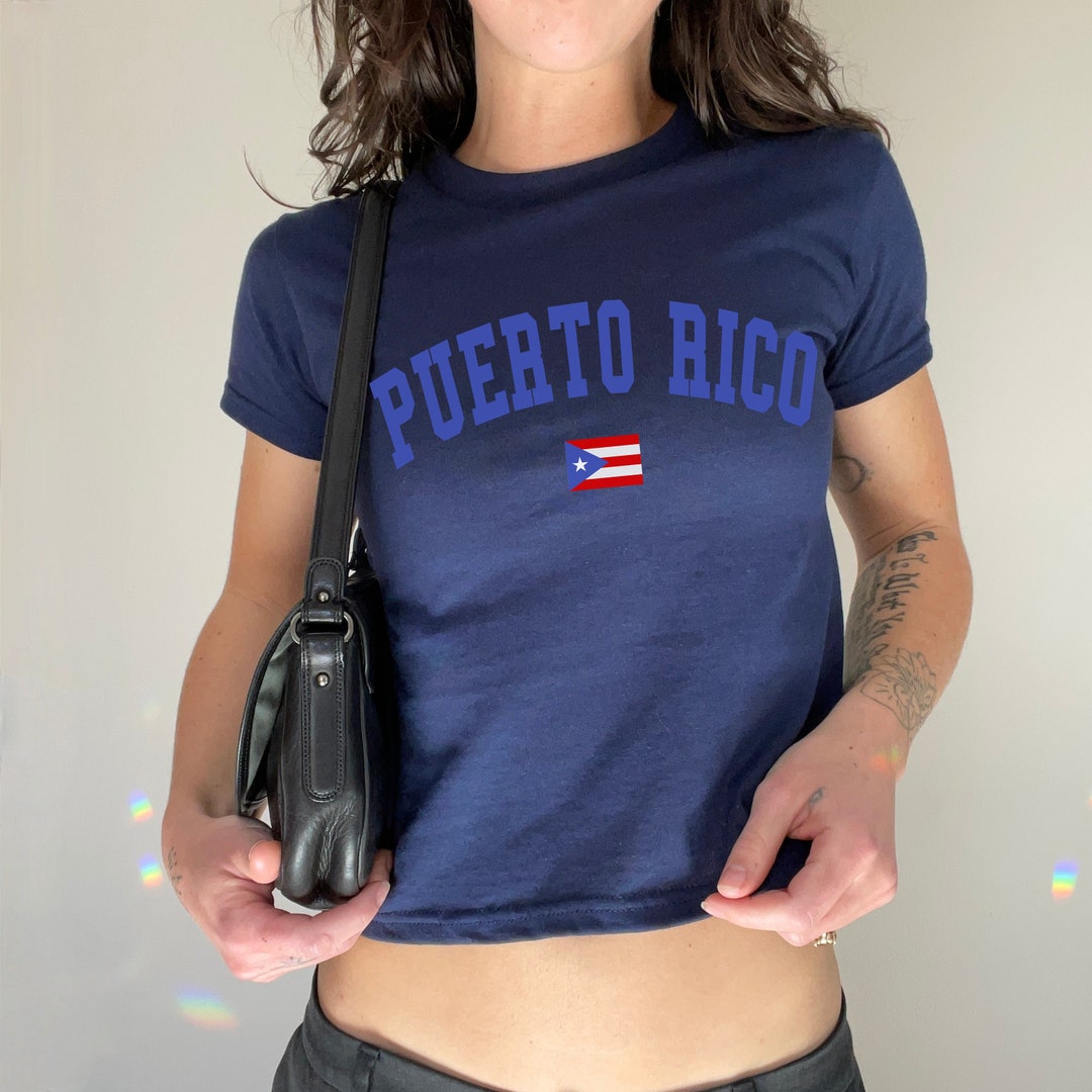 Puerto Rico Baby Tee Puerto Rico Shirt Slogan Baby Tee Baby Tee Y2K ...