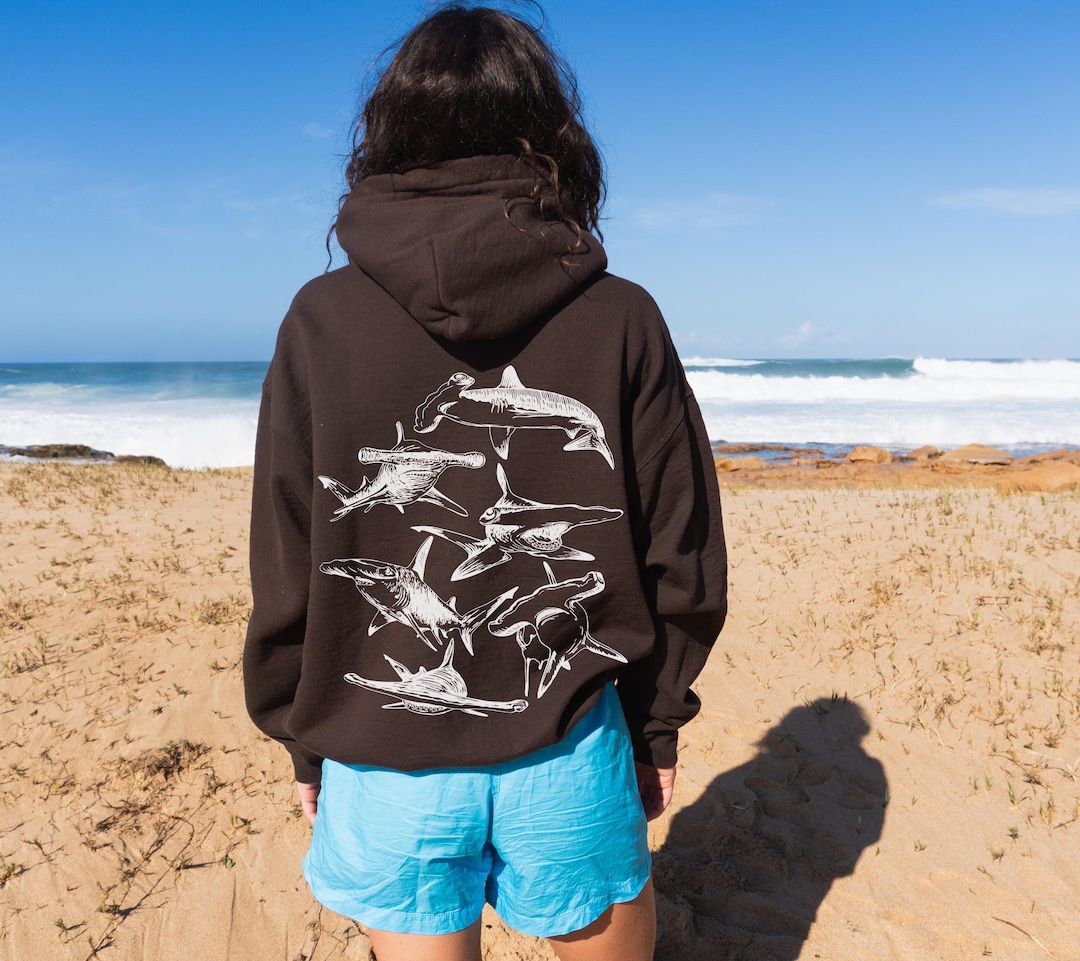 Hammerhead Shark Shark Hoodie Oceancore Hoodie Beachy Hoodies Shark ...